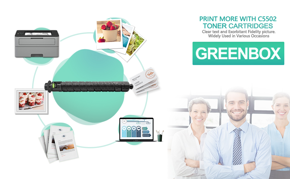 Amazon.com: GREENBOX Compatible MP C5502 High Yield Toner Cartridge Replacement for 841751 ...