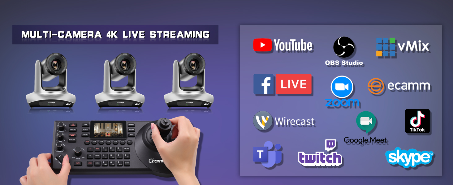 Amazon.com: PTZ Camera 4K 20X Optical Zoom, IP PoE USB3.0 HDMI Video ...