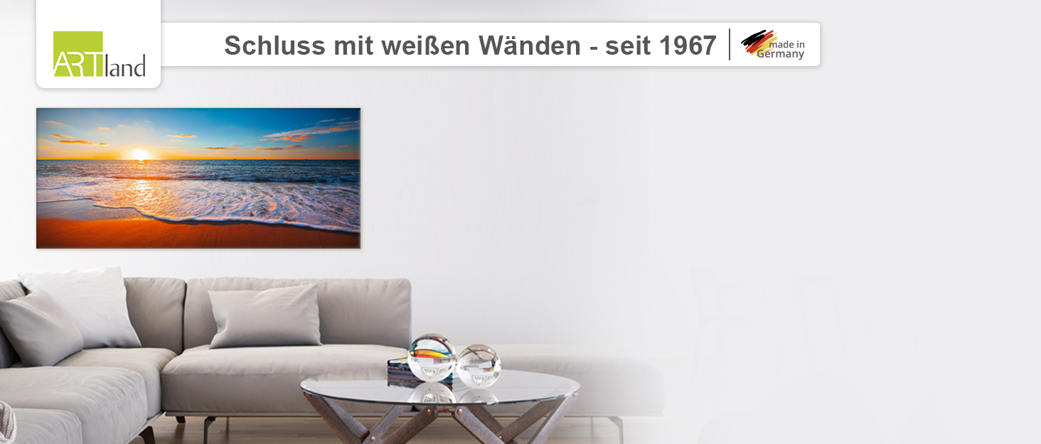 ARTland Wanddeko Wandtattoo selbstklebende Vinylfolie 70x100 cm Fensterblick Fenster Landschaft ...