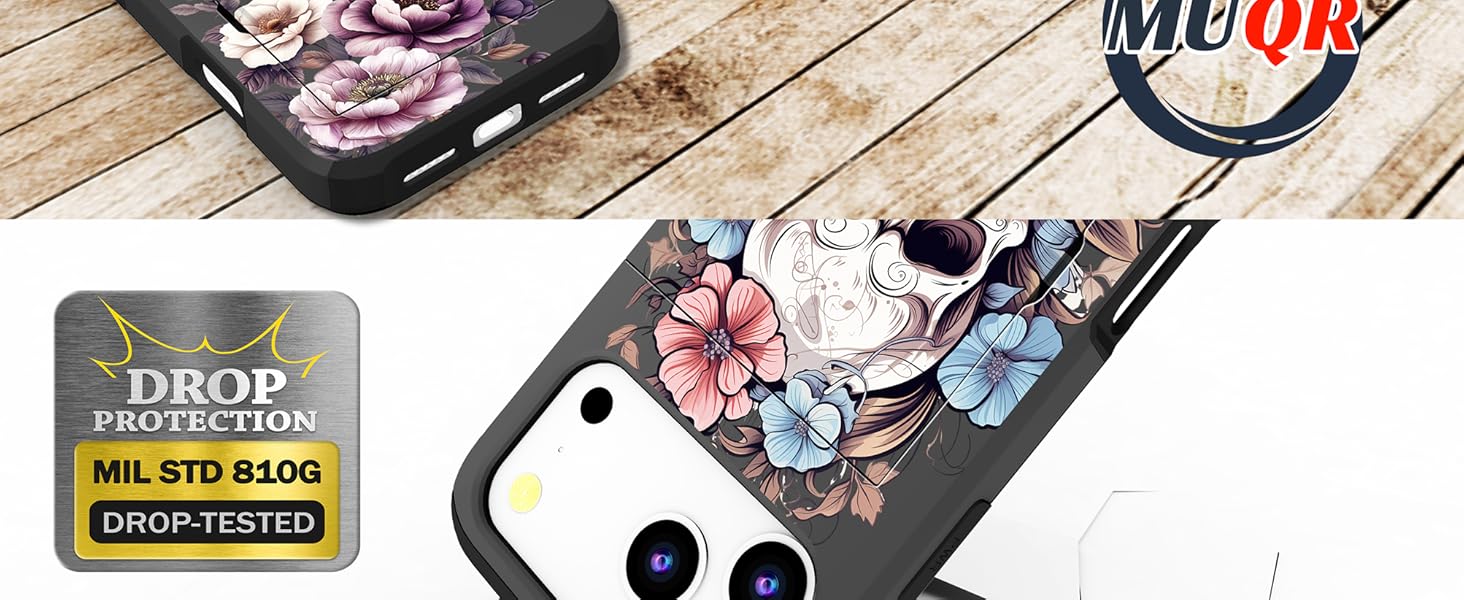 Amazon.com: MUQR Compatible for iPhone 17 Pro Case with Card Holder Cute - Kawaii Design ...