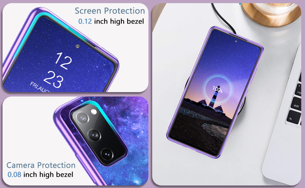 GUAGUA for Galaxy S20 FE Case Samsung S20 FE Case 5G/4G Glow in The Dark Noctilucent Luminous ...
