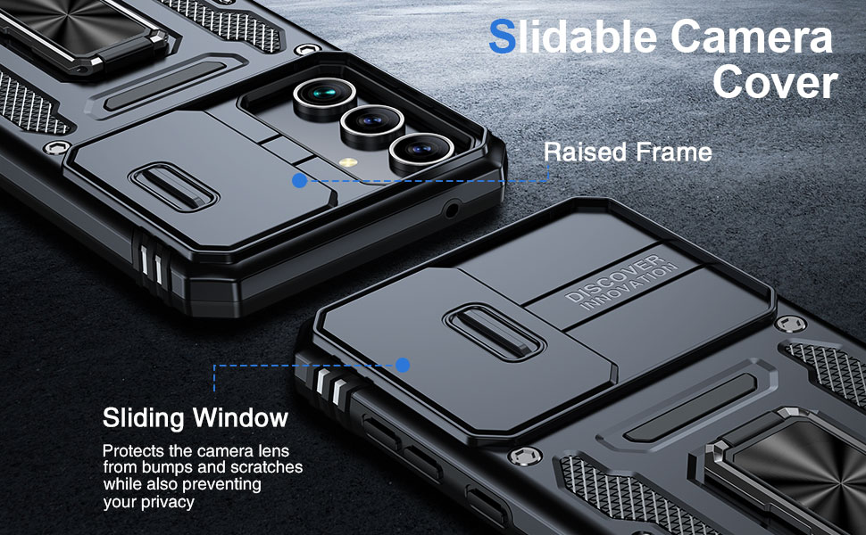 GOLDJU for or Samsung Galaxy A35 5G Case, [Rotatable Ring Kickstand] Samsung A35 Case with [2 ...