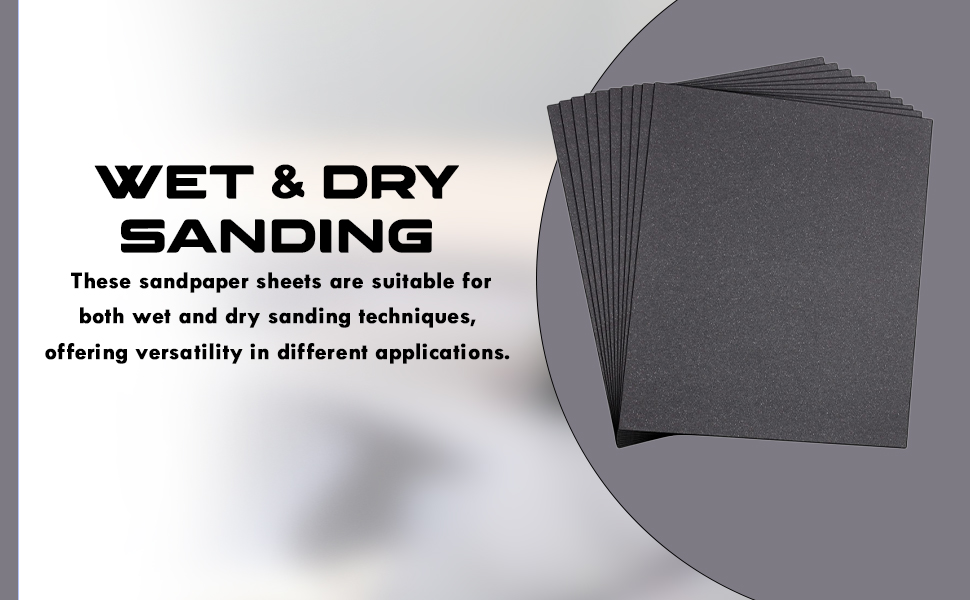 SCEPTRE Abrasive Sand Paper Sheets with Silicon Carbide & Waterproofing, 150 Cw Wet & Dry ...