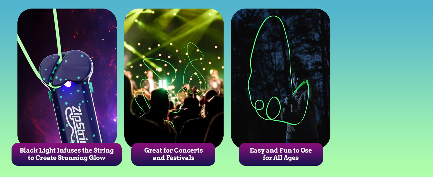 Amazon.com: ZipString Luma - The Patented Glow-in-The-Dark Toy That Flies a Loop of String ...