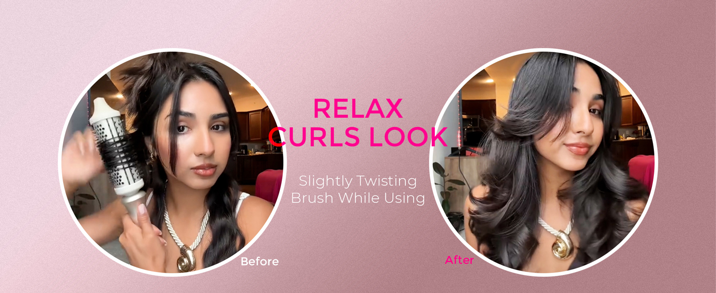 Amazon.com : TYMO 2.0 Thermal Brush Curling Brush - STYLUX 1.7" Blowout Volumizer with Flexi-Fit ...