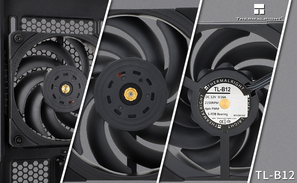 Amazon.com: Thermalright Ventilador de CPU TL-B12 de 4.724 in, ventilador de carcasa de ...