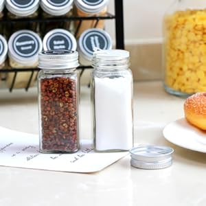 Amazon.com: Accguan Spice Jars with Spice Rack,Spice Organizer with Spice Stickers and Stylus ...