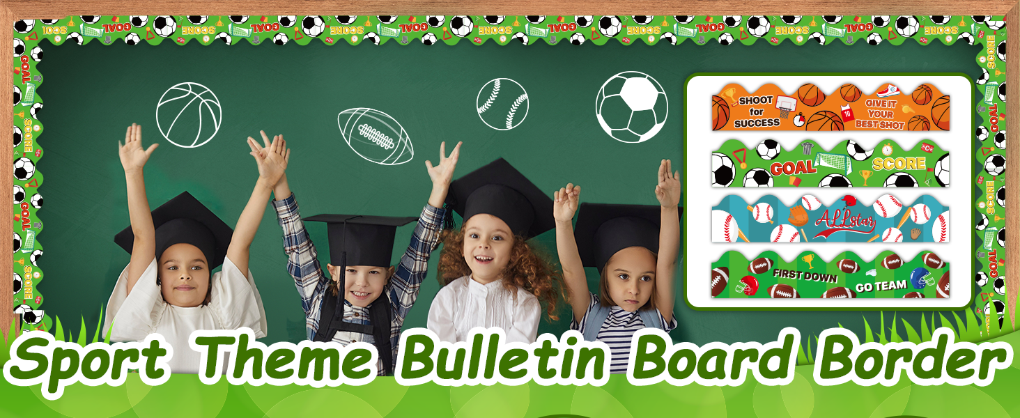 Amazon.com: 67ft Sport Bulletin Board Border Football Bulletin Trim ...