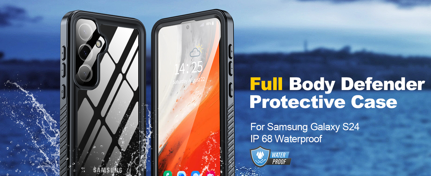 Amazon.com: AMILIFECASES for Samsung Galaxy S24 Case, IP68 Waterproof with [Built-in Screen ...