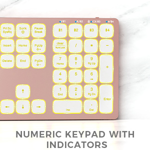 Seenda Multi-Device Backlit Bluetooth Keyboard Compatible for Mac,iPad ...