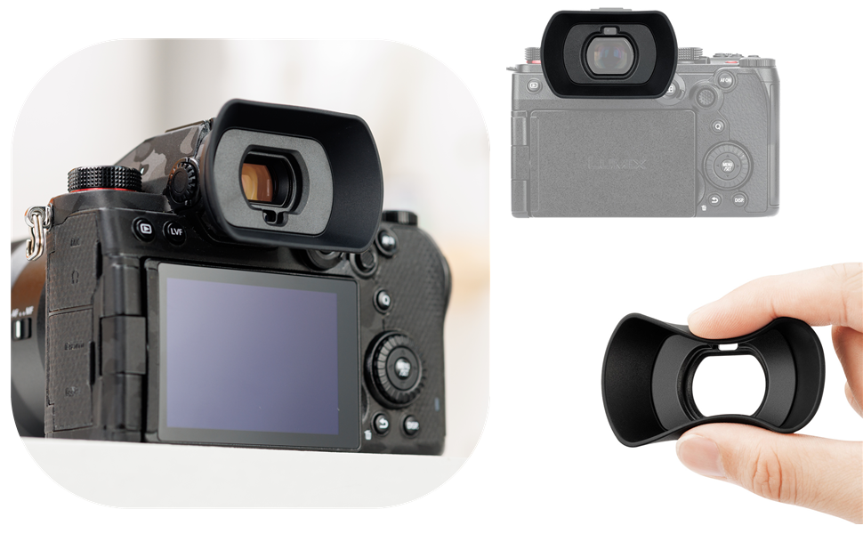 Amazon.com : LUMIX S5II S5IIX Eyecup Eyepiece，Soft Silicon Extended Camera Eye Cup Viewfinder ...