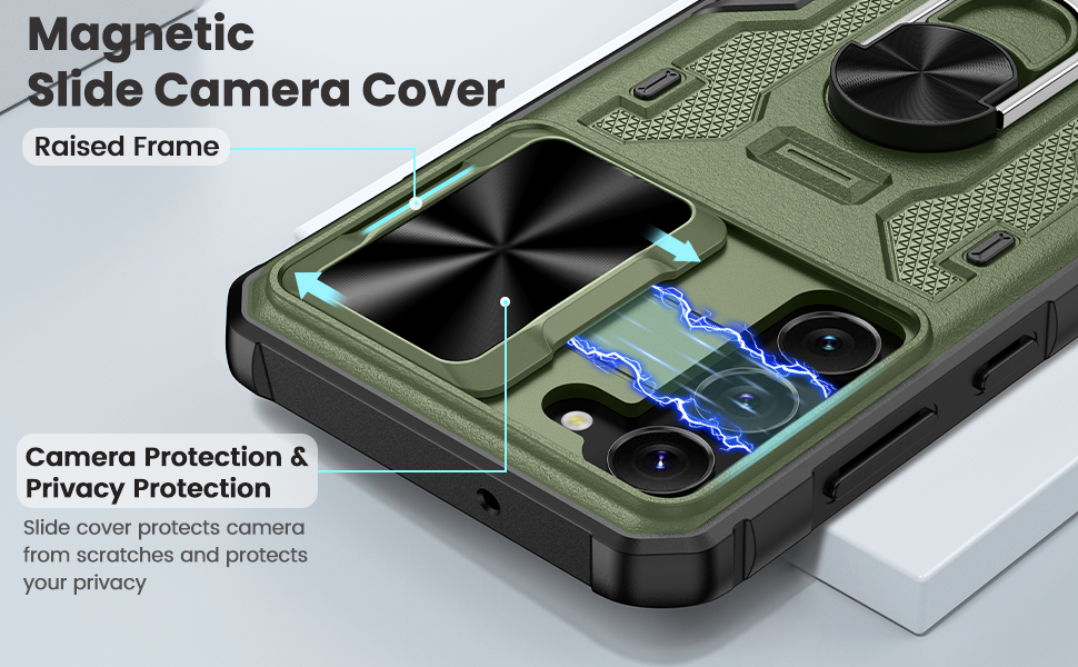 Amazon.com: Caka for Samsung Galaxy S23 Plus Case, S23 Plus Case with Slide Camera Cover ...