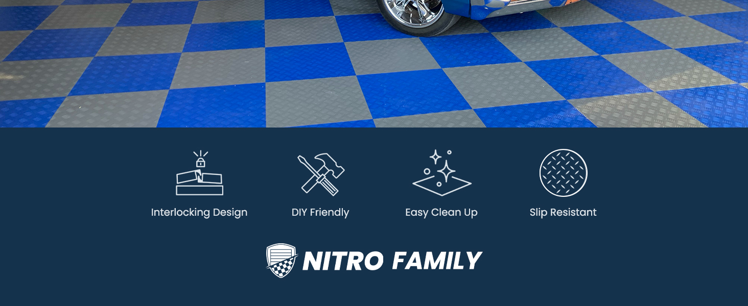 Amazon.com: FlooringInc's 4.5mm Flex Nitro Hidden Interlocking Garage ...