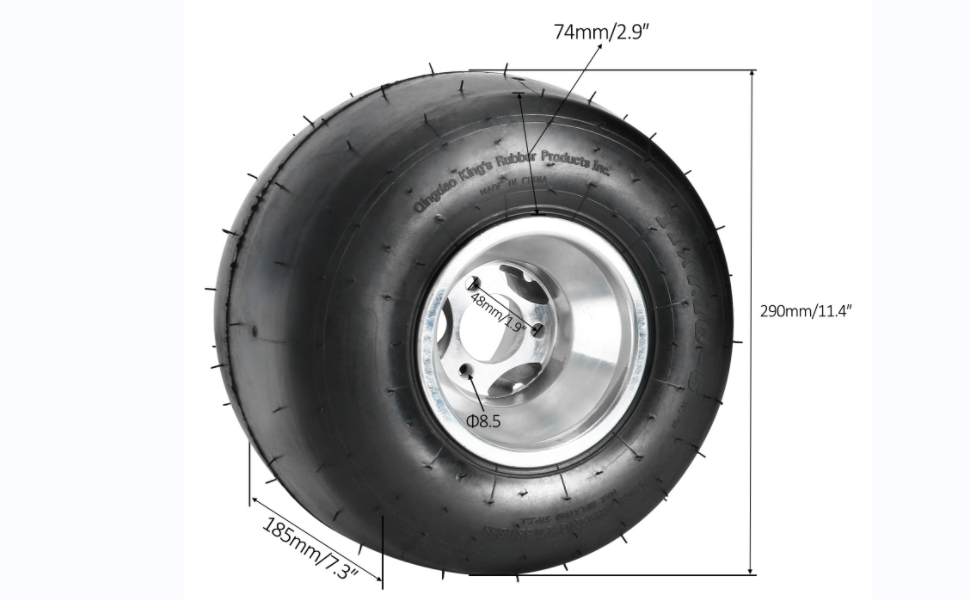 Amazon.com: CWTD 32-Inch Rear Axle Kit Includes 5" Wheels, 11x7.10-5 ...