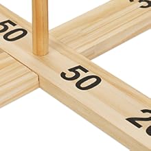 Relaxdays ringwerpspel, hout, voor kinderen & volwasssen, ringen gooien, binnen en buiten ...