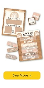 Amazon.com : Classroom Calendar Set Bulletin Board Decor – School ...