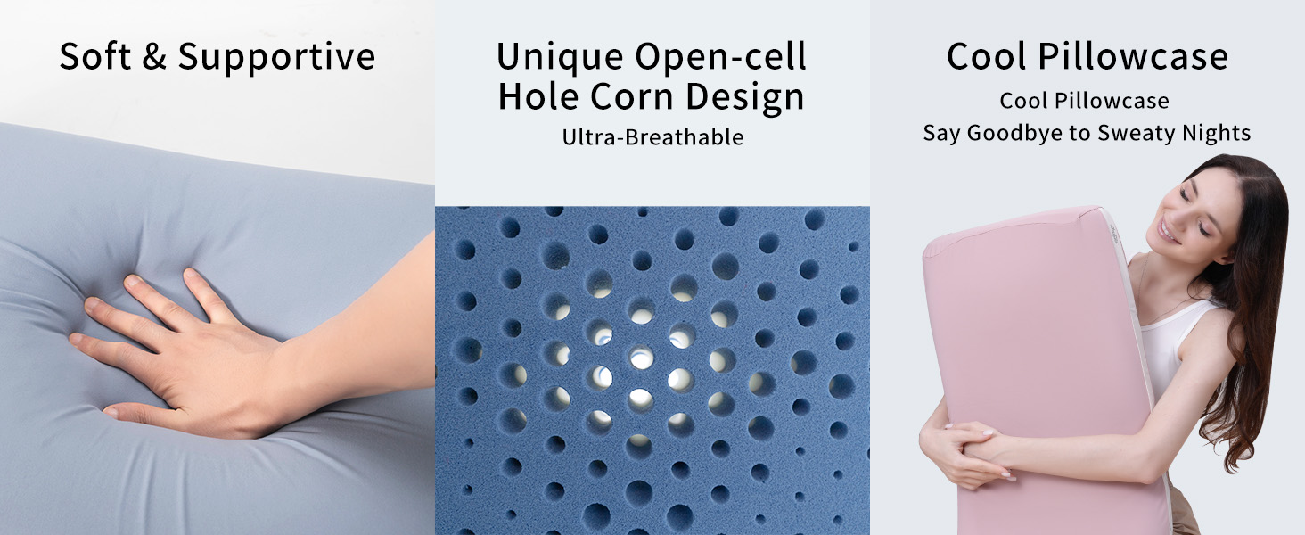 Amazon.com: AISLEEP Memory Foam Pillow, Cervical Neck Pillow for Sleeping, Ergonomic Pillow for ...