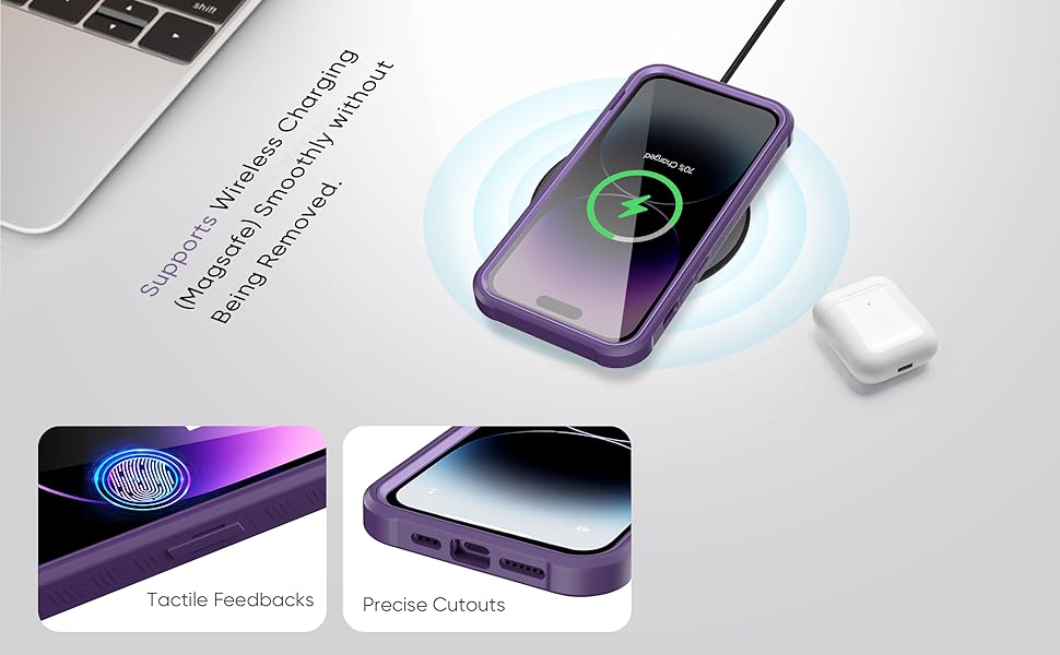 Amazon.com: BANLEA Compatible with iPhone 14 Pro Max Case, Built-in Screen Protector, with ...