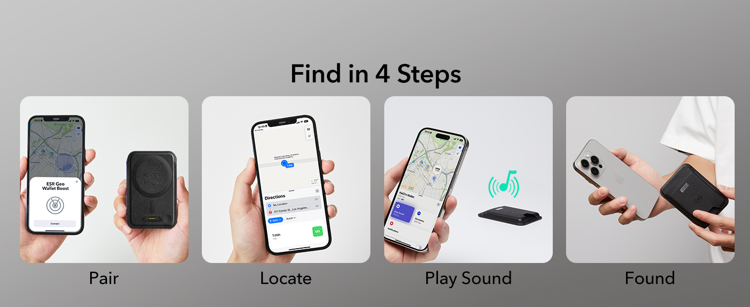 Amazon.com: ESR for MagSafe Wallet with Find My Functionality, 5 Cards Holder, RFID-Blocking ...