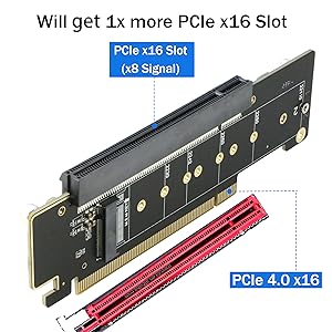 Amazon.com: RIITOP Dual NVMe PCIe Adapter, PCIe 4.0 X16 to Dual NVMe and 1x More PCIe x16 (x8 ...
