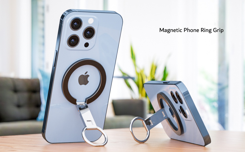 Supwell Magnetic Phone Ring Grip Finger Holder for MagSafe, 360° Adjustable Kickstand for iPhone ...