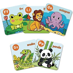 Amazon.com: Aizweb Alphabet Match Game,Memory Game,52 Pcs ABC Learning Letter Flash Cards for ...