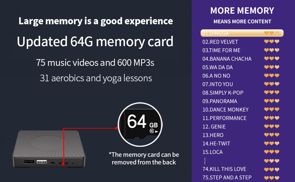 Amazon.com: Music Double Dance Mat for Kids and Adults,64G Memory Card,Fitness Dance Games with ...