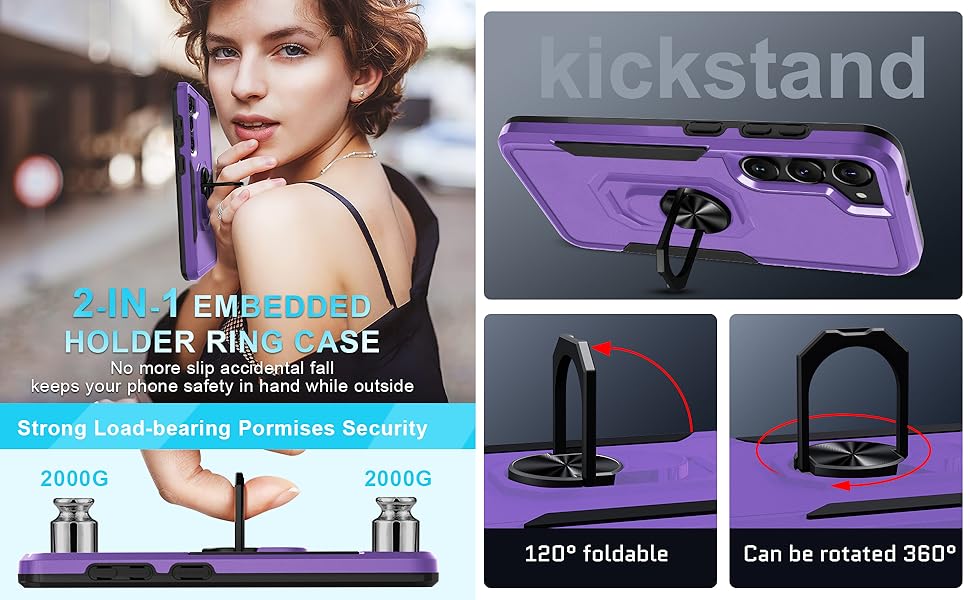 Amazon.com: Janmitta Compatible with Galaxy S23 Case with Screen Protector+Camera Lens Protector ...