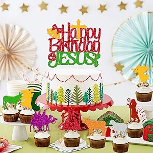 Amazon.com: Happy Birthday Jesus Decorations Happy Birthday Jesus ...