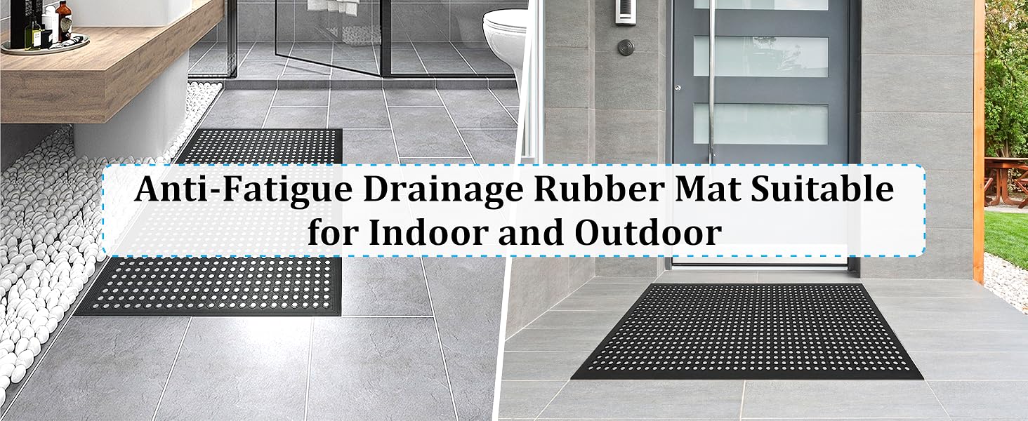 Amazon.com: tonchean 35.4x59 Commercial Kitchen Rubber Mat | Floor Mats ...