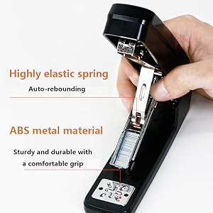 Deli - Grapadora giratoria con brazo oscilante, grapadora de computadora giratoria de 360 grados ...