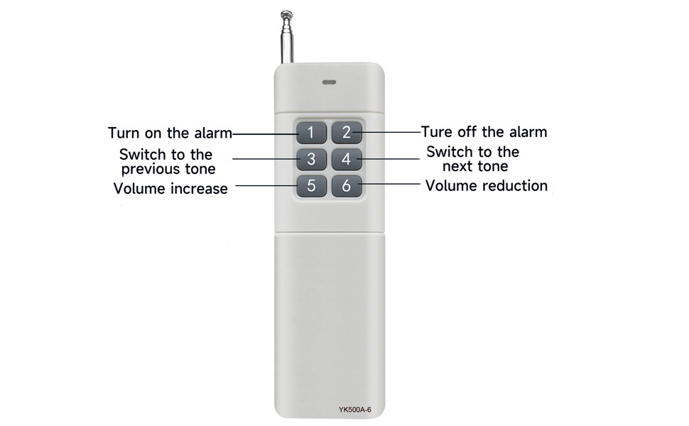 Amazon.com: Y DIANS S 500m Wireless Remote Control Siren Alarm Outdoor ...