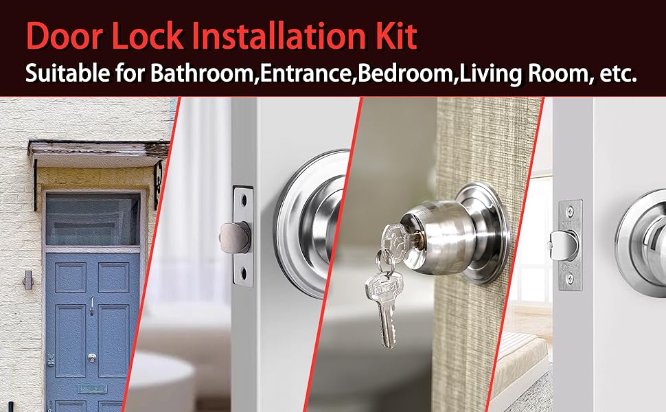 Amazon.com: RKK Door Lock Installation Kit, Including 2-1/8" and 1" Hole Saw with Guide Template ...