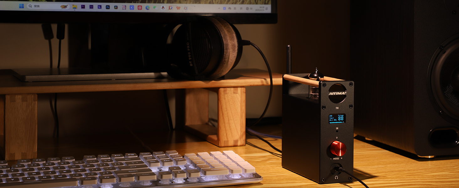 Amazon.com: AIYIMA T8 6N3 Digital Tube Preamplifier Bluetooth 5.0 Hi-Fi Headphone Preamp Decoder ...