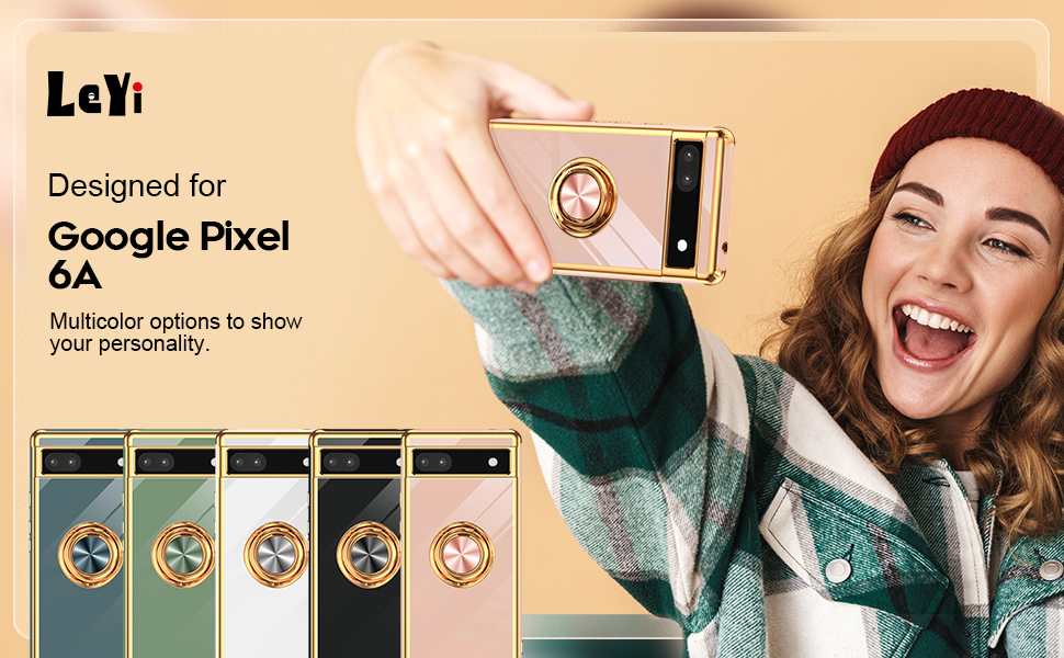 Amazon.com: LeYi for Pixel 6A Case: with Tempered Glass Screen Protector [2 Pack] 360° Rotatable ...