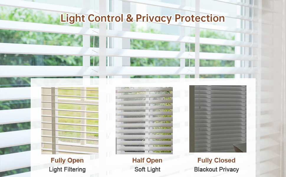 Amazon.com: VinLeap Faux Wood Blinds 2 Inch Cordless, Customizable Mini Blinds, Blackout Privacy ...