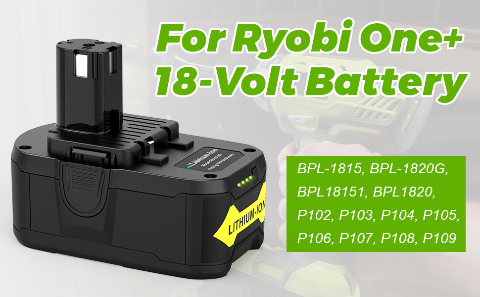 CHANJOYH Upgrade 6.0Ah Lithium Replacement Battery for Ryobi 18V ONE+ P102 P103 P104 P105 P107 ...