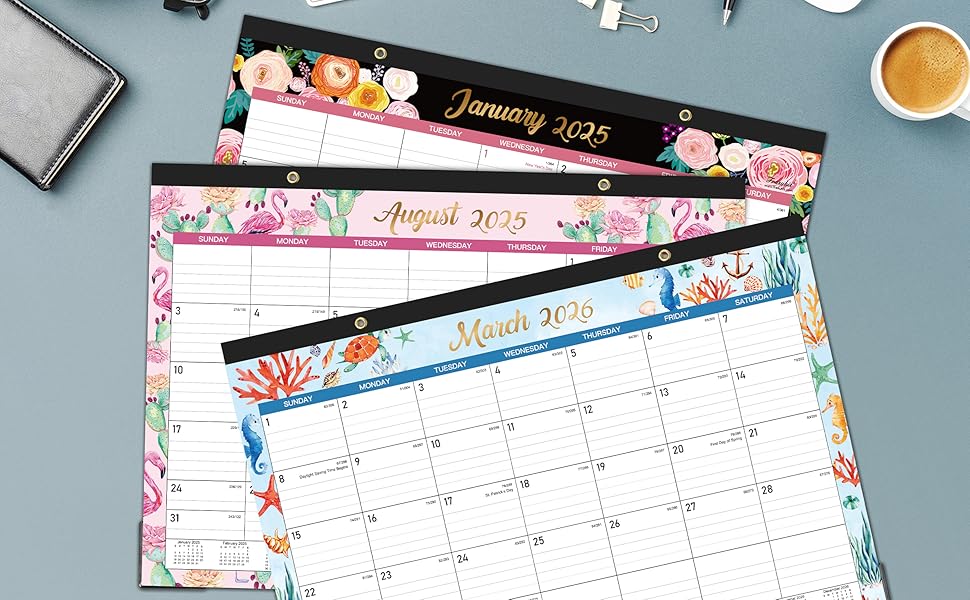 Amazon.com : 2025 Desk Calendar - 18 Monthly Desk Calendar 2025-2026 ...