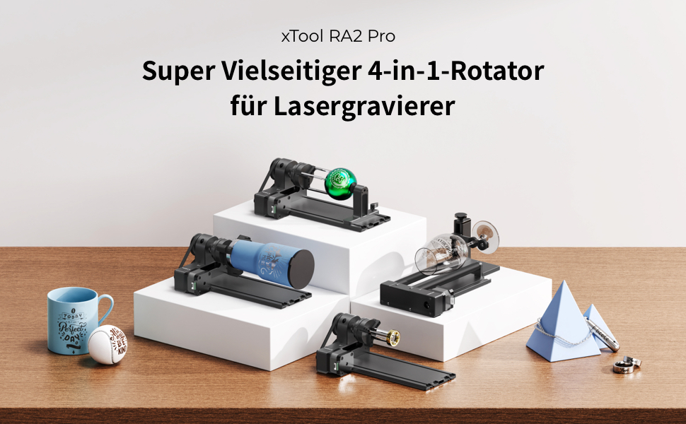 xTool RA2 Pro 4 in 1, Rotatore Laser per Incisori Laser xTool S1/P2/F1 ...