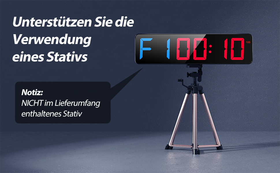 Gym Timer 15'' Groß Digital LED Wand Uhr,Intervall Timer mit Stoppuhr ...