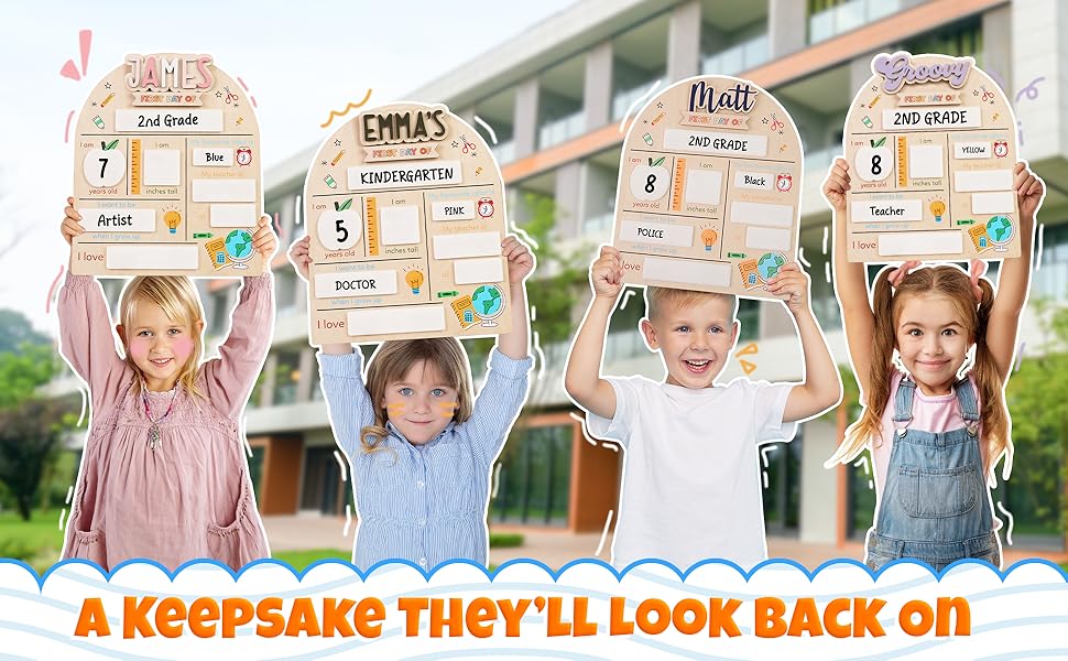 Amazon.com: Personalized First And Last Day School Sign, Back to School ...