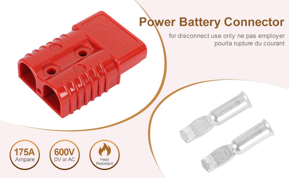 Amazon.com: Uddick 175 Amp Connecteur 600 V Plug Battery Connector 175A Battery Power Connector ...