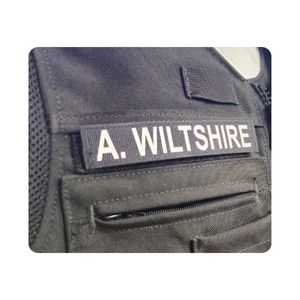Amazon.com: Heat Fused Custom 5x1 Name Tape Hook & Loop Patches, Tactical ID Police Patch for ...