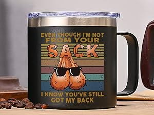 Amazon.com: Lifecapido Step Dad Gifts, Bonus Dad Gifts, Even Though I'm Not From Your Sack ...