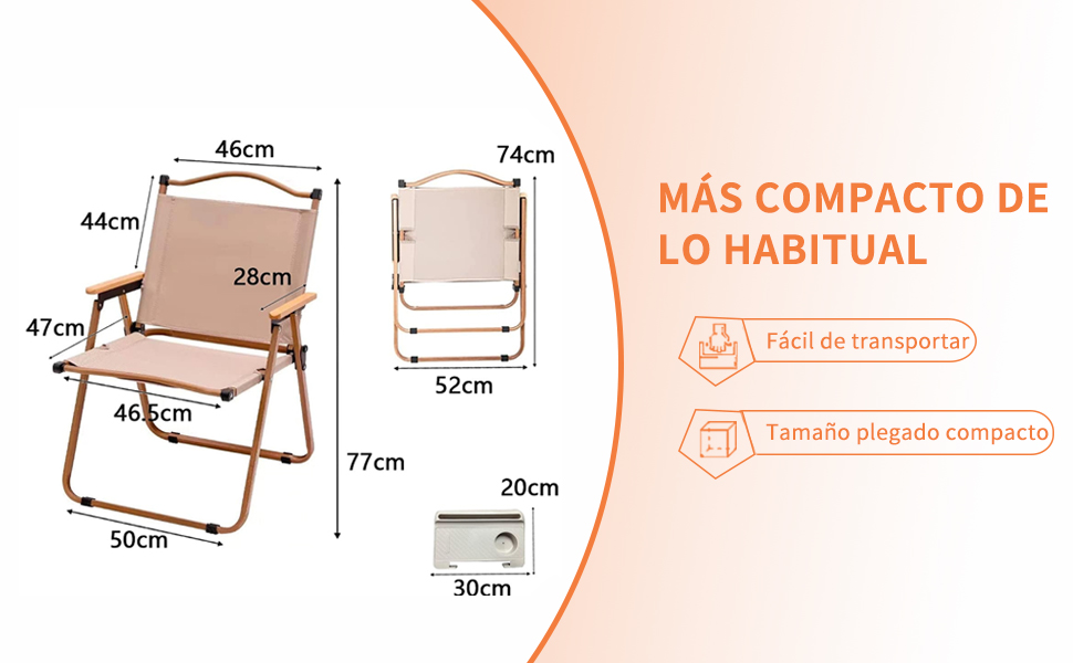 AdooAdii Silla de Camping Plegable Con Portavaso - Ultraligera, Compacta y Ergonómica Para ...