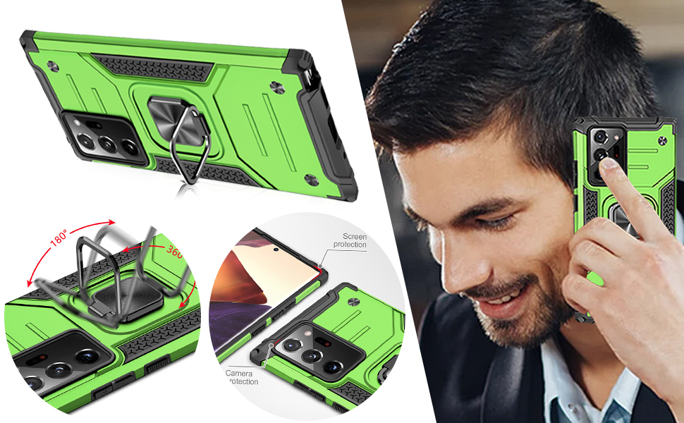 Amazon.com: for Samsung Note 20 Ultra Case, Note 20 Ultra Case, 360°Military Grade Rotatable ...