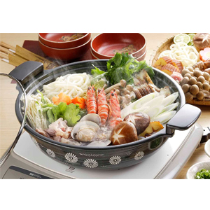 Amazon｜高木金属工業(Takagi Metal) 高木金属 両手鍋 洗いやすい 卓上鍋 ホーロー IH対応 24cm あじわい鍋 土鍋風 安土 HA-D24N｜フック オンライン通販