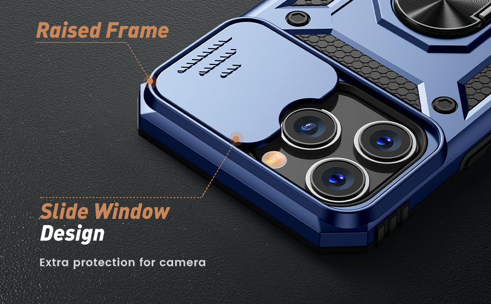 Amazon.com: Goton for iPhone 14 Pro Max Case with Screen Protector - Slide Camera Cover Phone ...