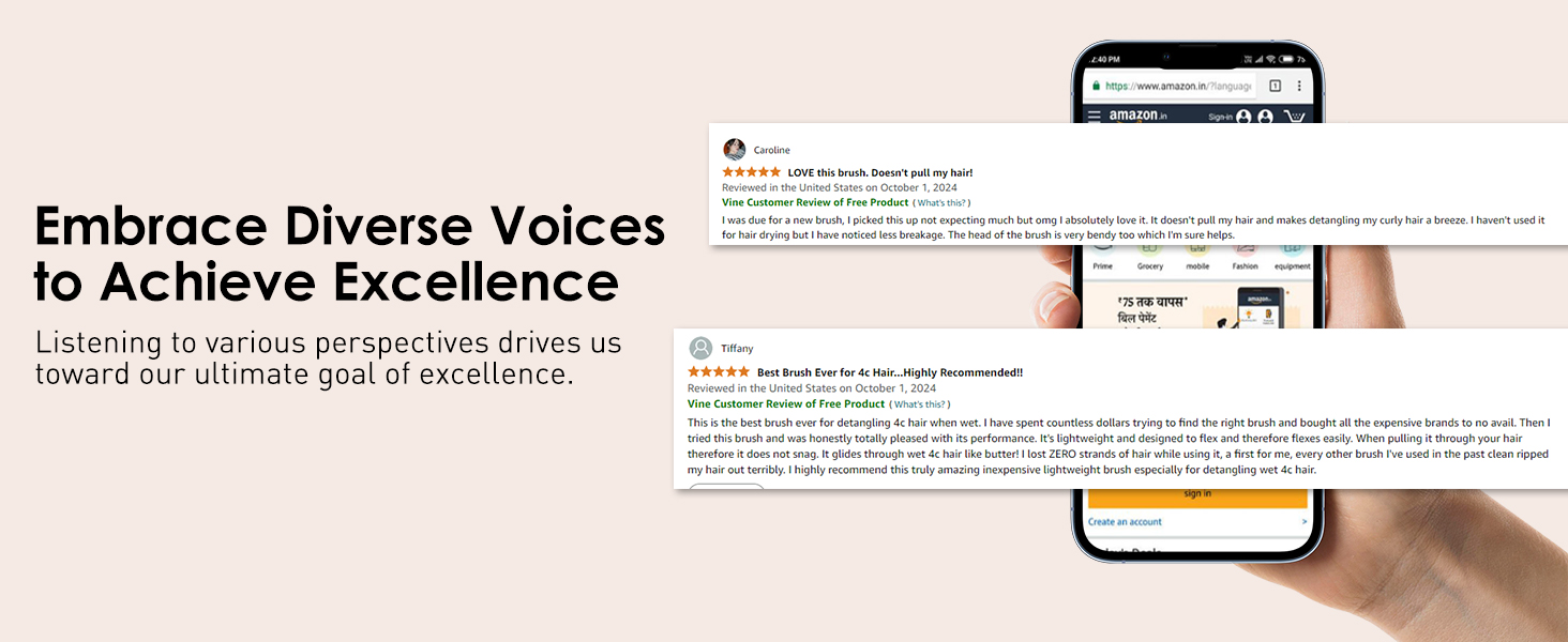 Amazon.com : SHINLEA Curved Detangling Brush for Curly Hair, Professional Vented Anti-Tangle ...