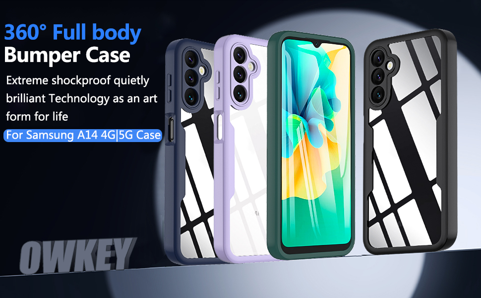 For Samsung Galaxy A14 Case, Samsung A14 4G|5G Case,[Military Grade Drop] 360° Full Body Rugged ...